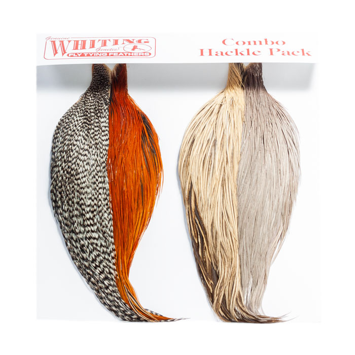 WHITING Dry Fly Hackle Pack Combo -pintaperhoniskat | Perhokalastus.fi